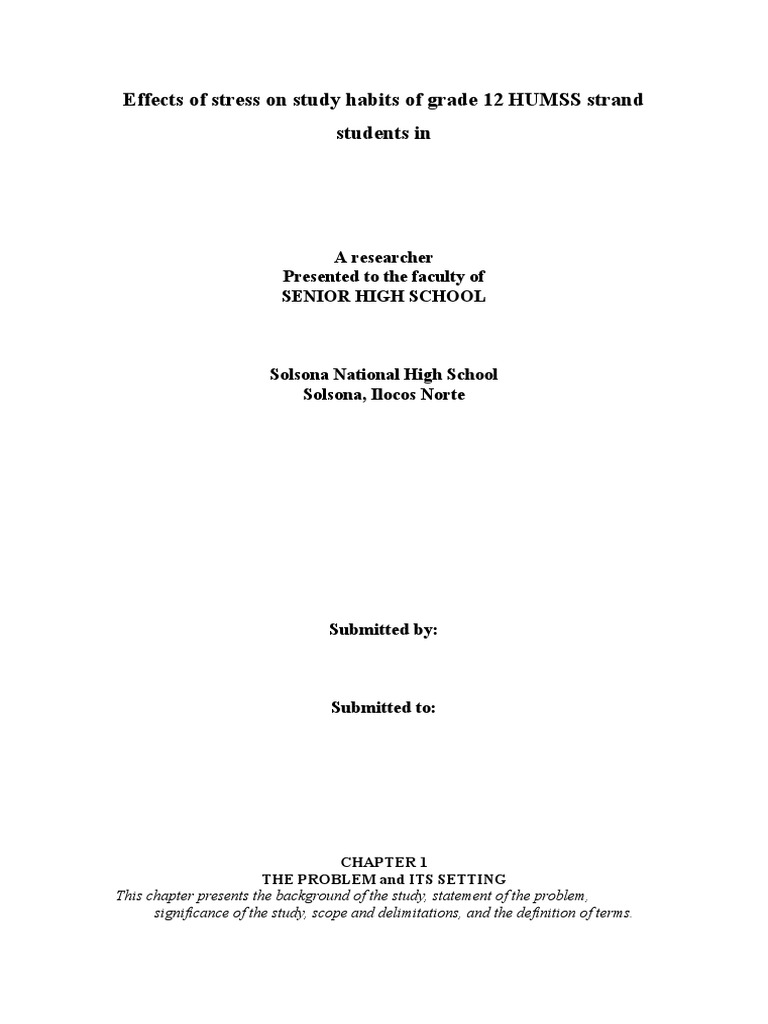 Research Paper | PDF | Stress (Biology) | Stress Management