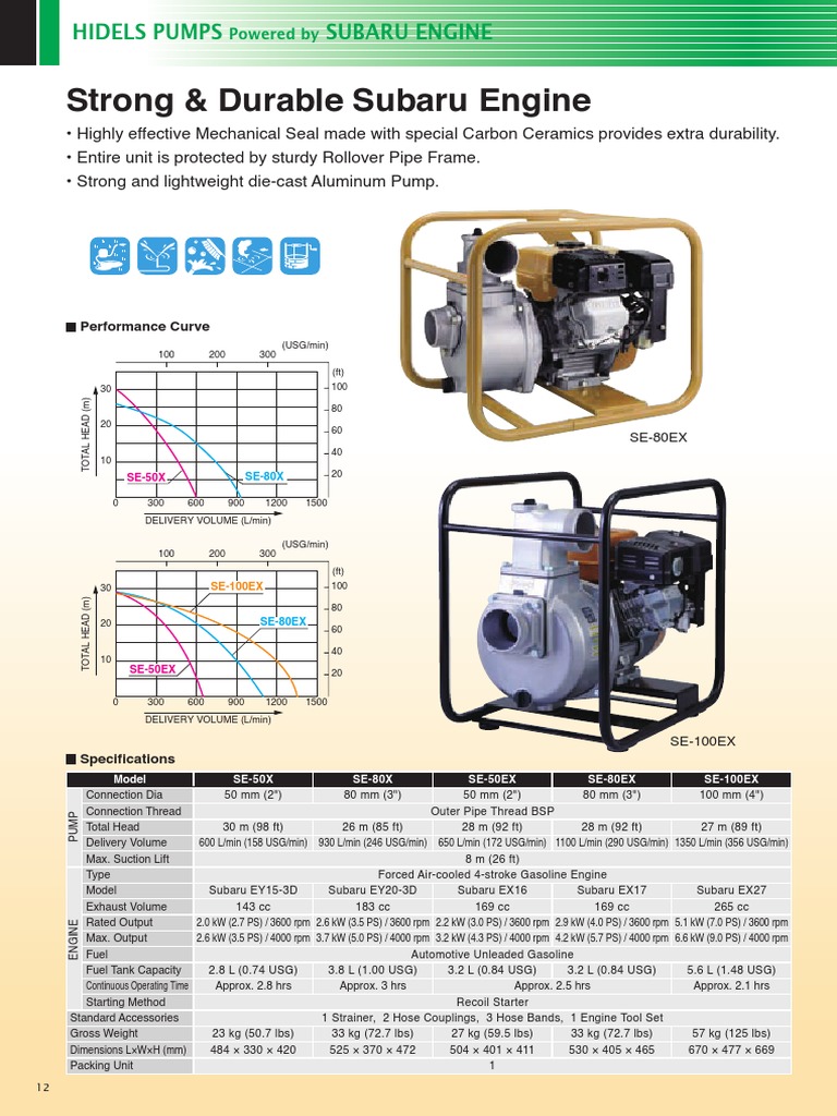 Brosur Pompa Sentrifugal | PDF | Horsepower | Diesel Engine