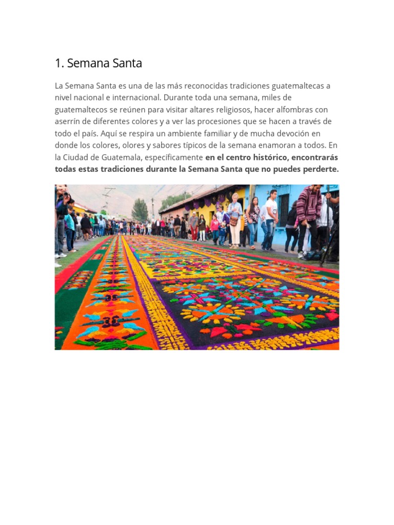 5 Tradiciones de Guatemala | PDF | Cultura de las Americas