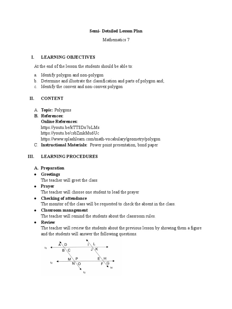 Polygon Classification Lesson Plan | PDF | Polygon | Convex Set