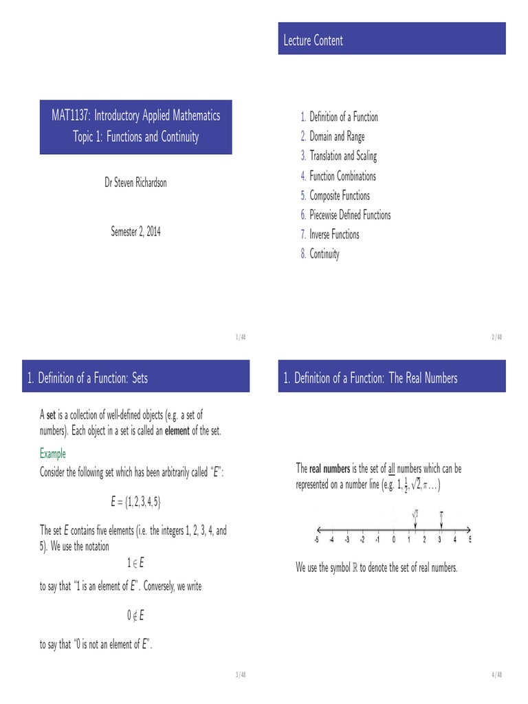 Week 2-Lecture 1 Slides | Download Free PDF | Function (Mathematics ... Week 2-Lecture 1 Slides | Download Free PDF | Function (Mathematics ...