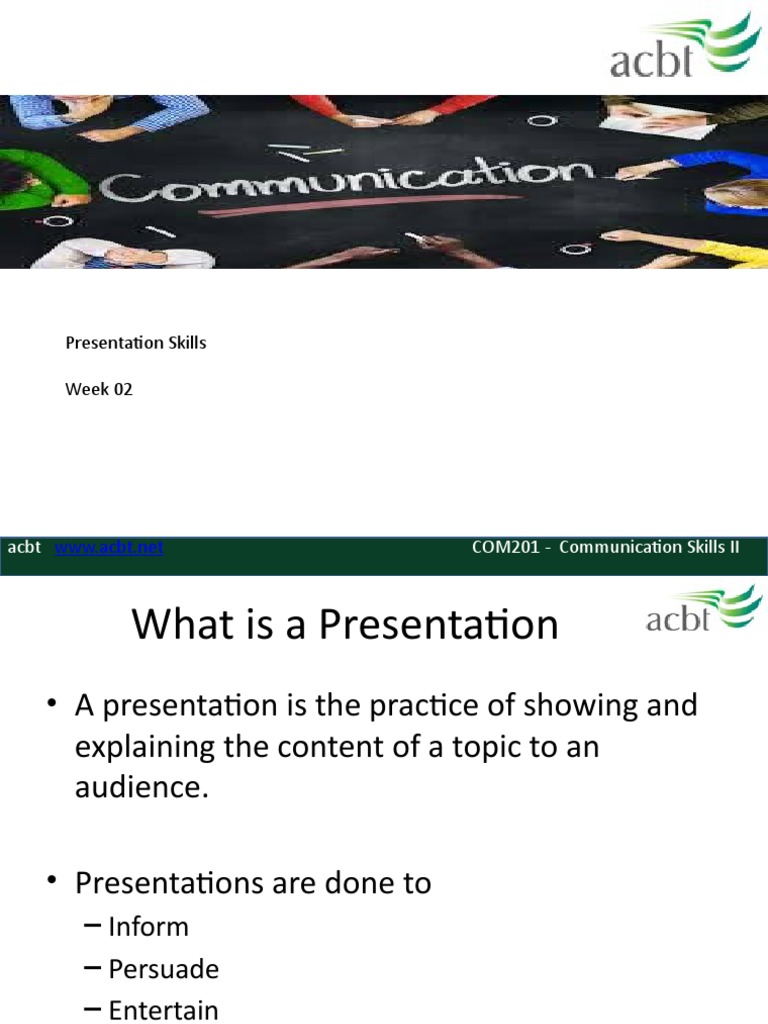 Week 2-Presentation Skills 1 | PDF | Communication | Gesture