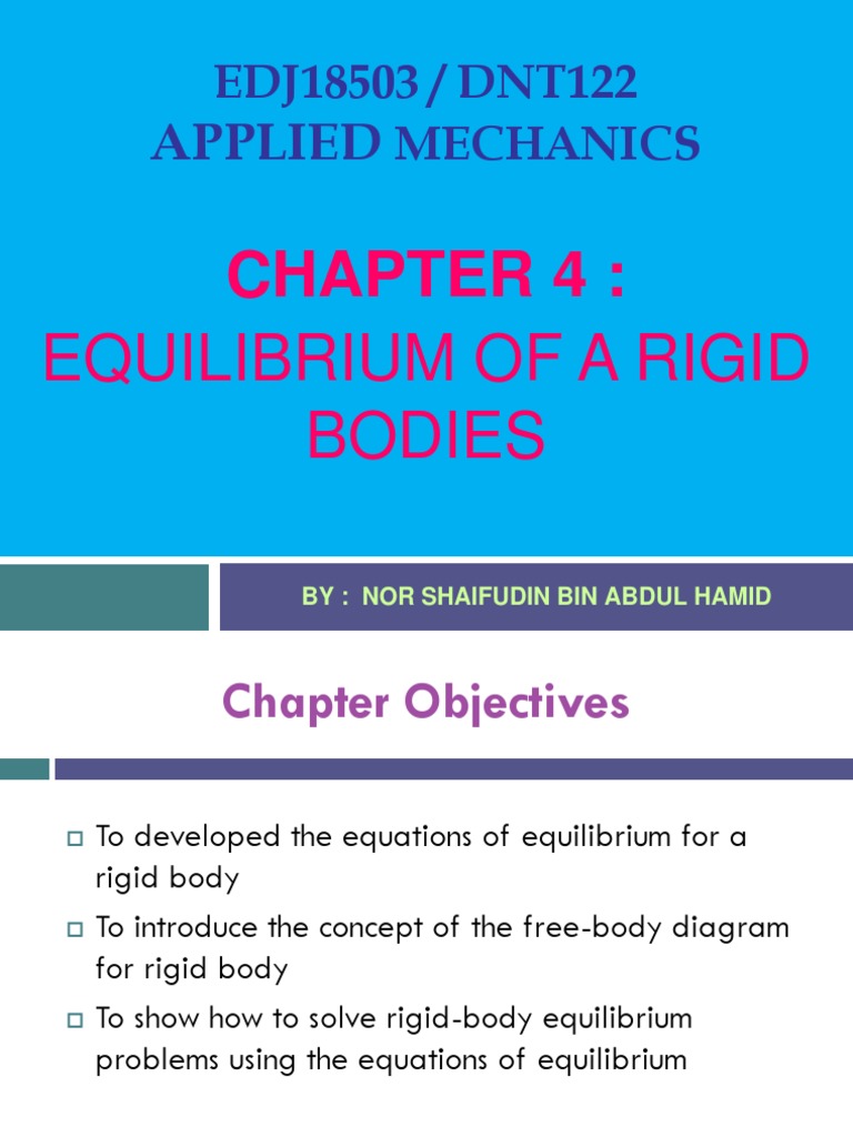 Rigid Body Equilibrium Solutions Guide | PDF | Force | Mechanical ...
