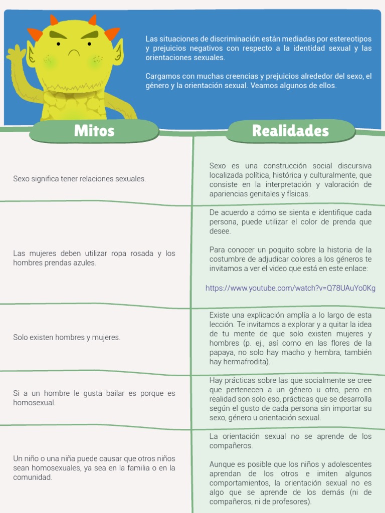 Mitos Realidades | PDF | Homosexualidad | Orientación sexual