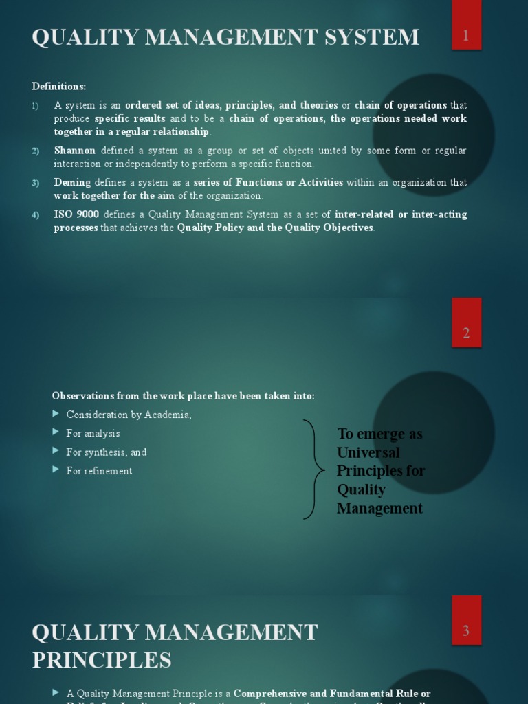 Eight Principles of Quality Management: A Breakdown of Key Concepts and ...