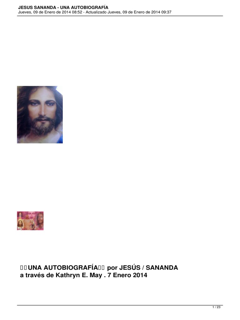Jesus Sananda Una Autobiografia | PDF | Amor | Dios