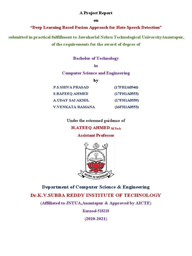 Deep Learning Based Fusion Approach For Hate Speech Detection | PDF | Parameter (Computer ...