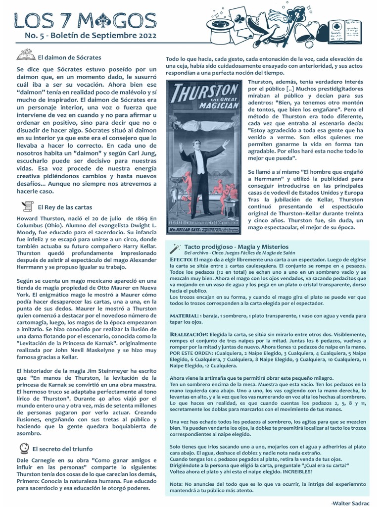 Boletín Los 7 Magos Numero 5 | PDF