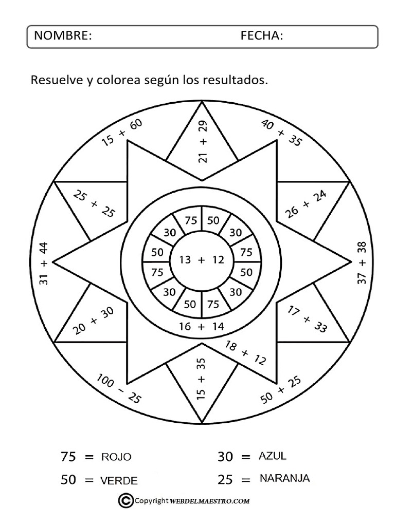 Sumas y Restas Hasta El 100 | PDF