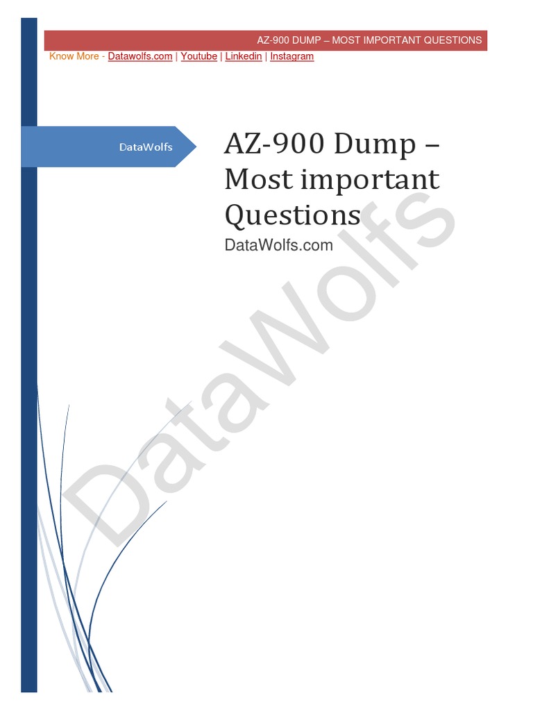 Az-900 Dump - Most Important Questions: Datawolfs | PDF | Cloud ...