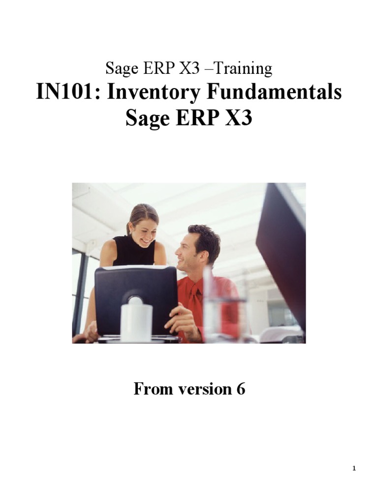 IN101: Inventory Fundamentals Sage ERP X3 | PDF | Inventory | Measurement