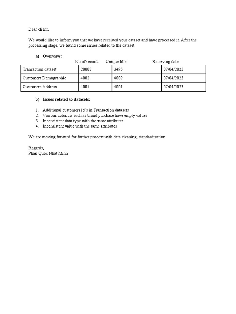 KPMG Virtual Internship I Task 1 | PDF