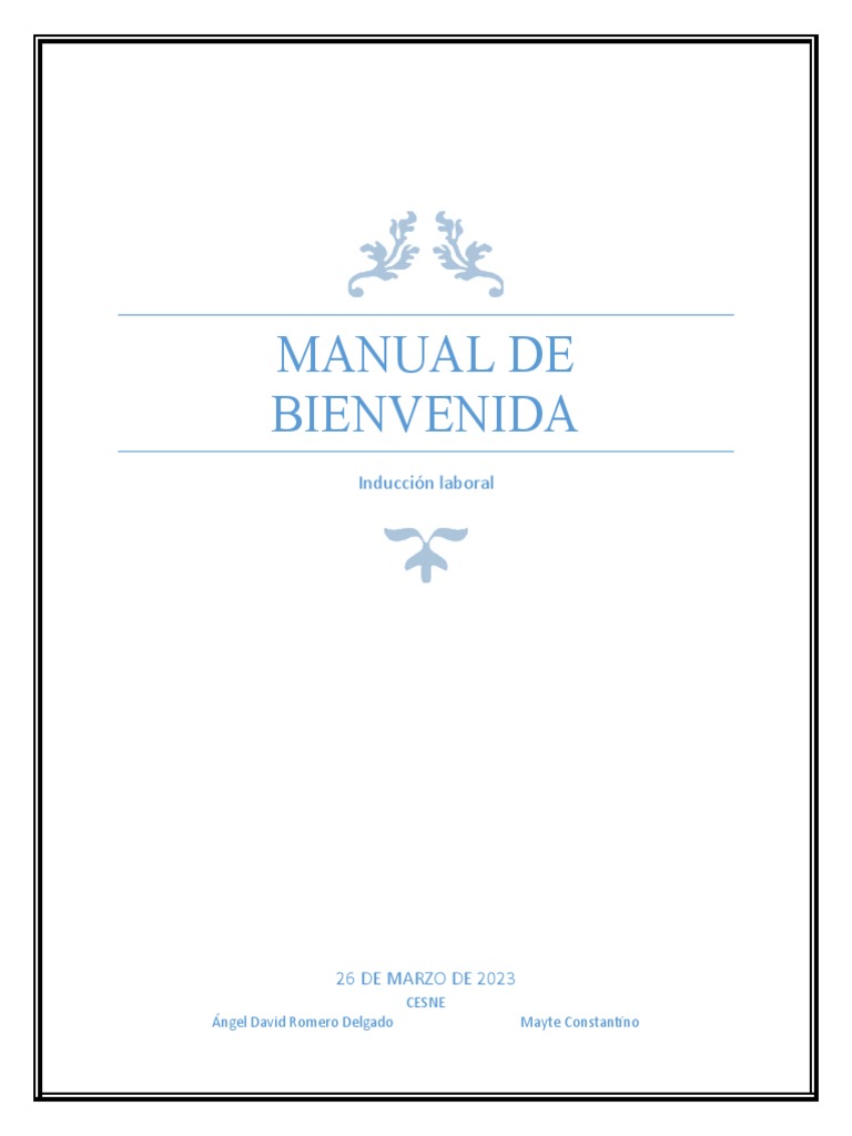 Manual de Bienvenida | PDF