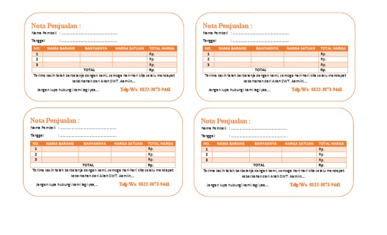 Nota Penjualan | PDF