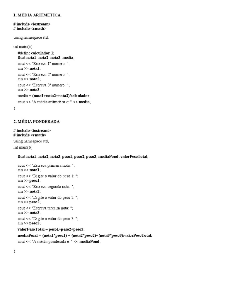 Lista 1-C++ | PDF | Economias