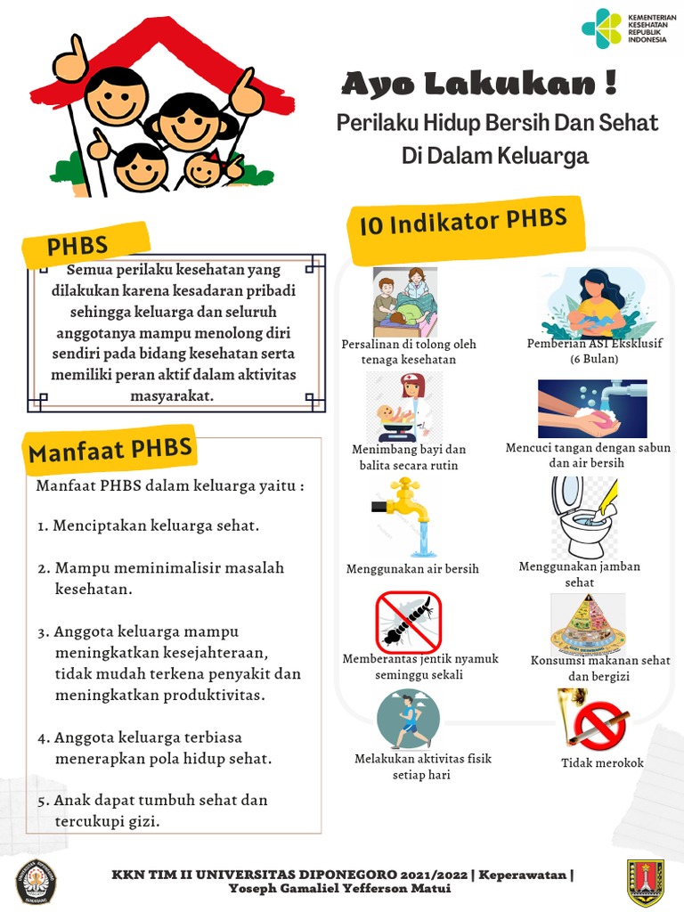 Phbs 10 Indikator PHBS: Perilaku Hidup Bersih Dan Sehat Di Dalam ...