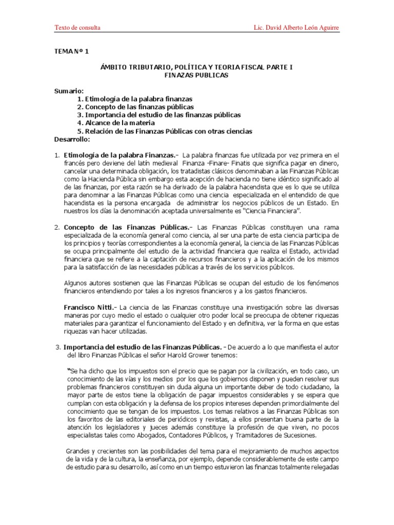 Tema #1 | PDF | Impuestos | Estado (política)