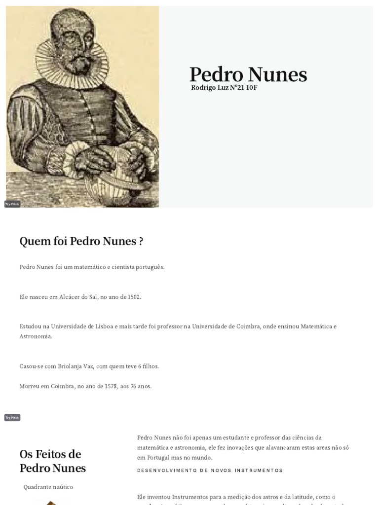 Pedro Nunes | PDF | Science | Astronomia