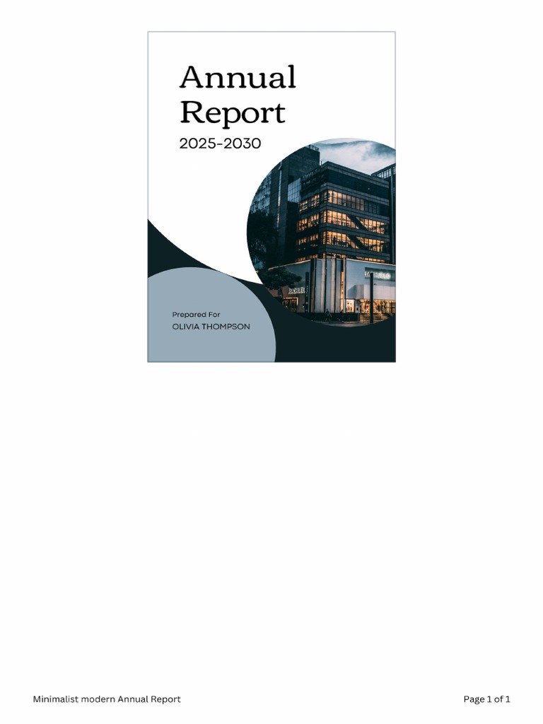 Minimalist Modern Annual Report | PDF