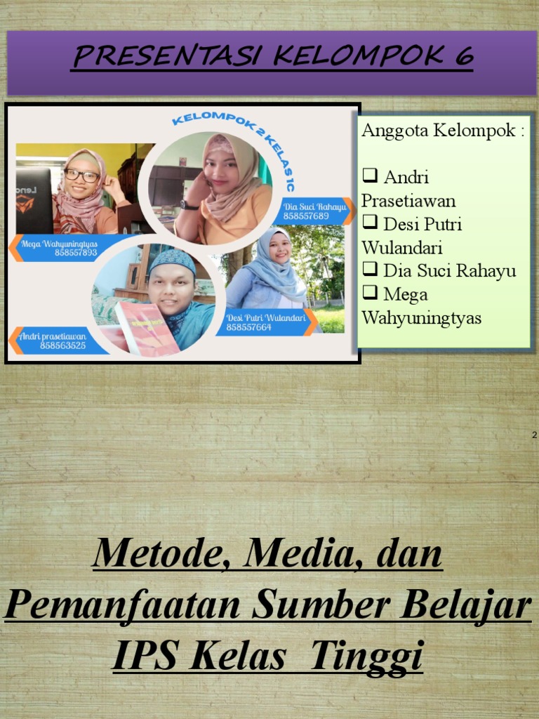Metode, Media, Dan Pemanfaatan Sumber Belajar Ips Kelas Tinggi | PDF