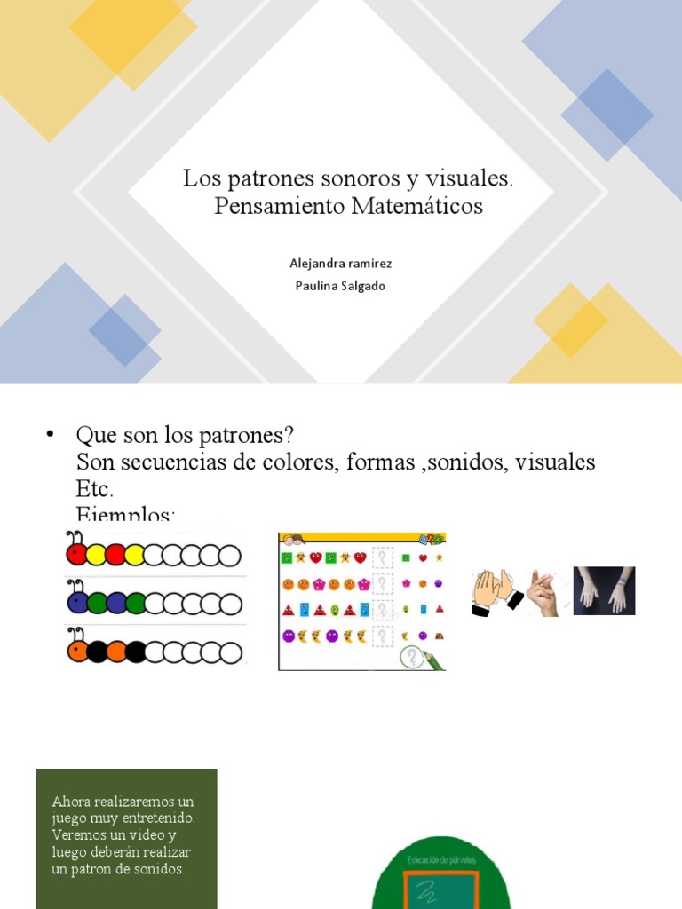 Los Patrones Sonoros y Visuales Clase 2 de Marzo | PDF