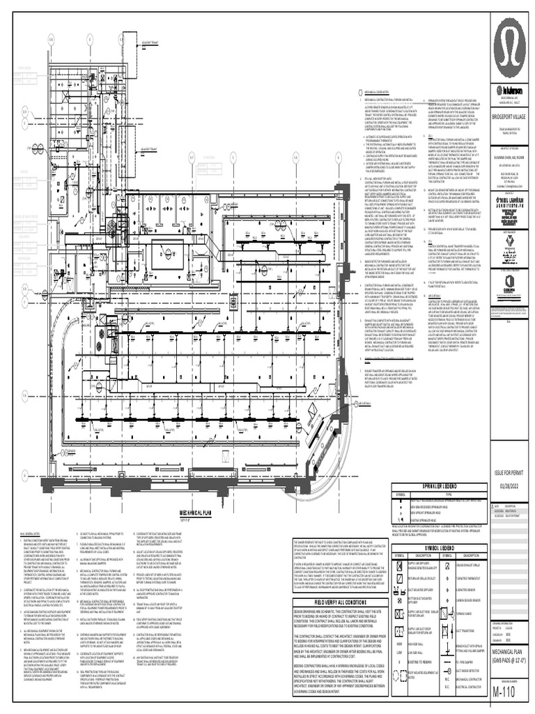 M110 Mech Plan 1 | PDF | Duct (Flow) | Thermostat