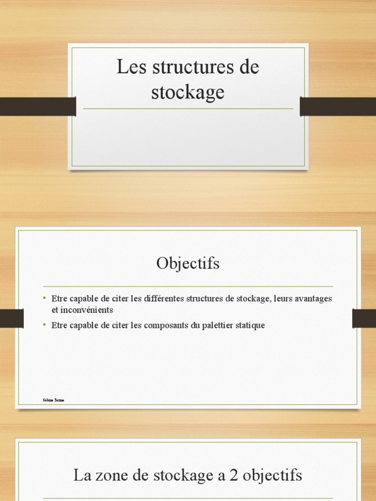 Les Structures de Stockage | PDF | Inventaire