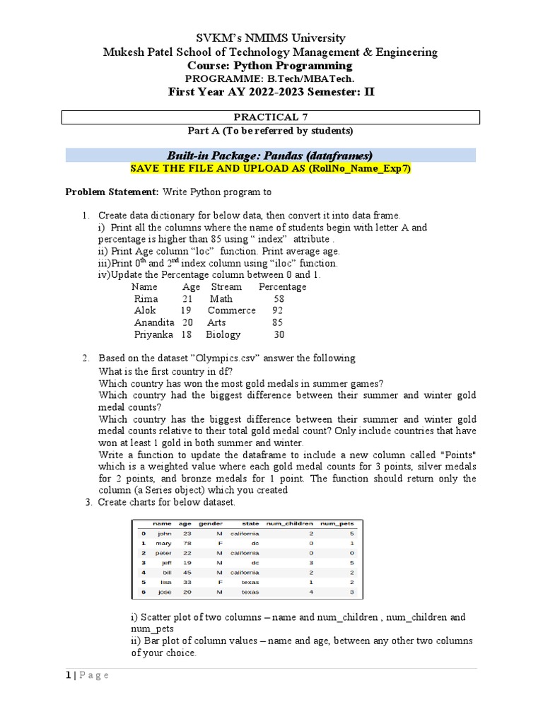 Practical7 Python Programming | PDF | Computing | Computer Programming