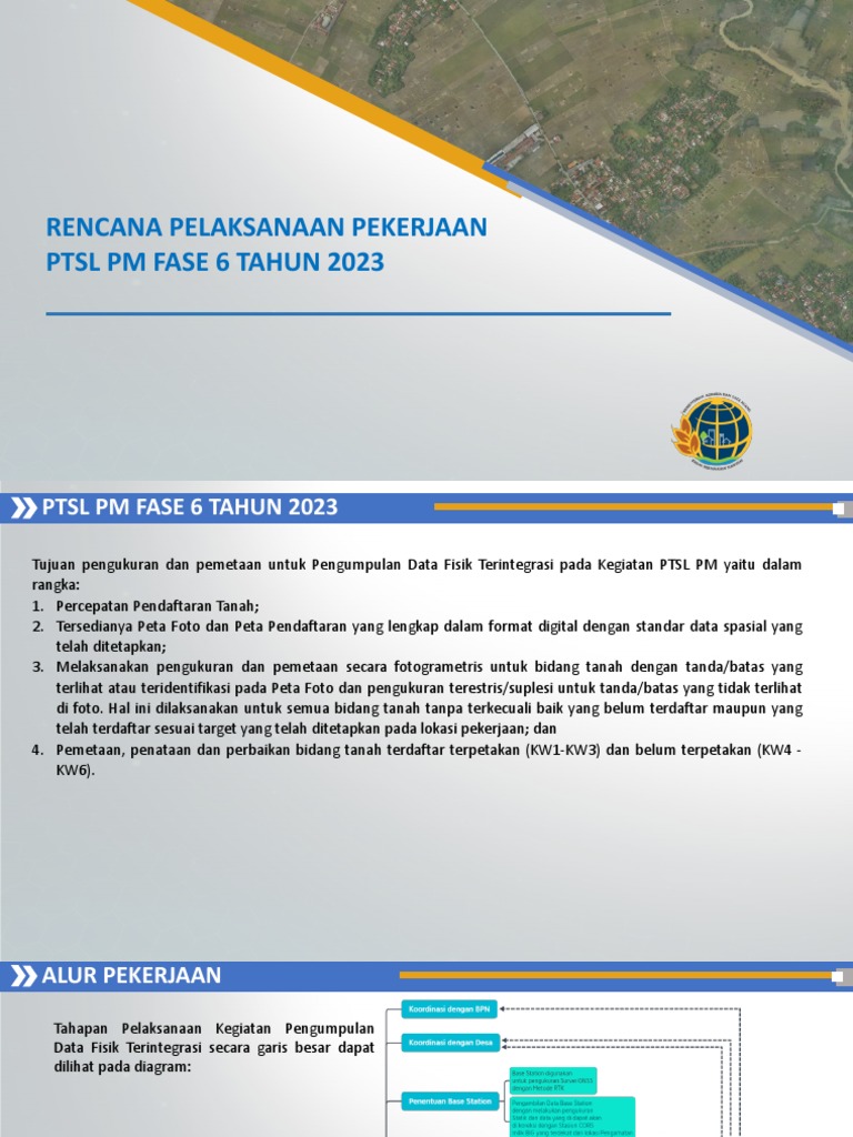 Rencana Pekerjaan PTSL PM Fase 6 2023 | PDF