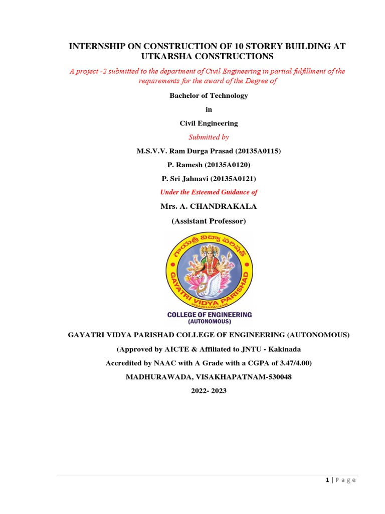 Final Internship Report | PDF | Concrete | Materials Final Internship Report | PDF | Concrete | Materials
