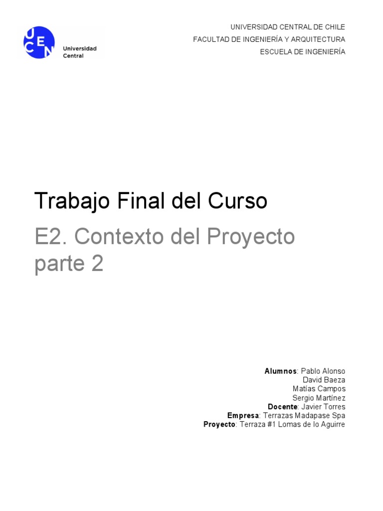 E2 - Contexto Proyecto Parte 2 - Terrazas Madapase Spa | PDF | Marketing | Análisis FODA