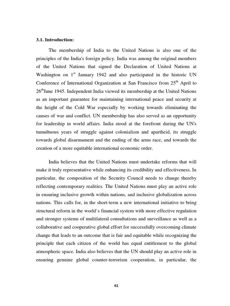 UN and India | PDF | Peacekeeping | United Nations