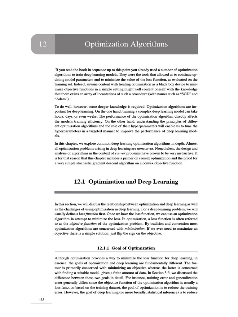 Dive Into Deep Learning-435-462 | PDF | Mathematical Optimization | Maxima And Minima