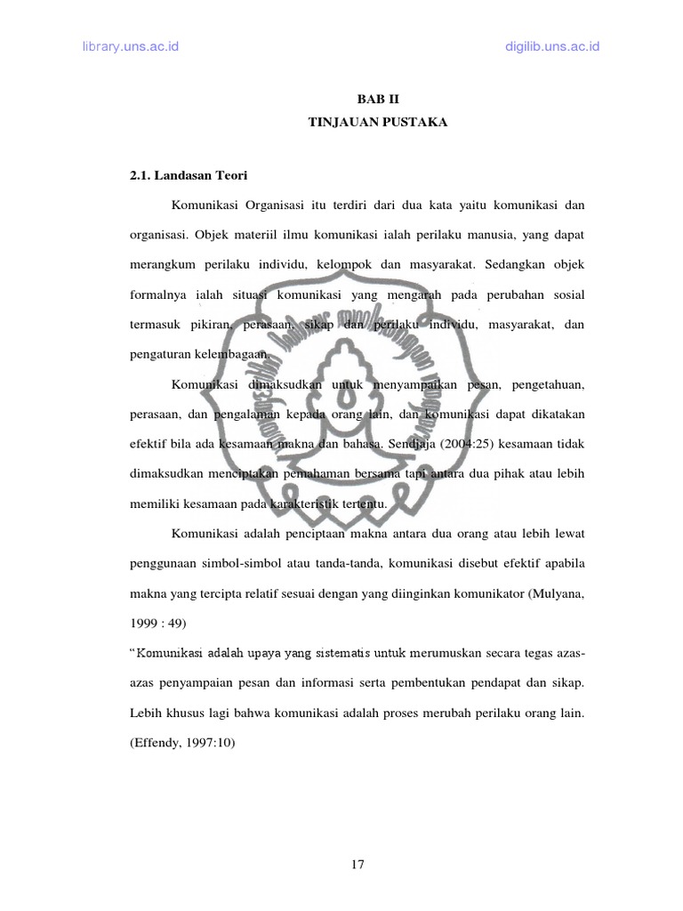 Bab Ii Tinjauan Pustaka: Library - Uns.ac - Id Digilib - Uns.ac - Id | PDF
