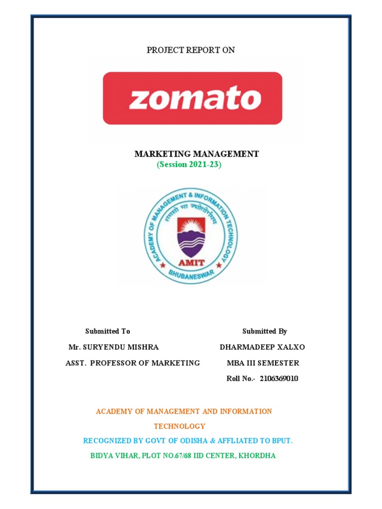 DDX Project Report On Zomato 2023 | PDF | Search Engine Optimization | Business