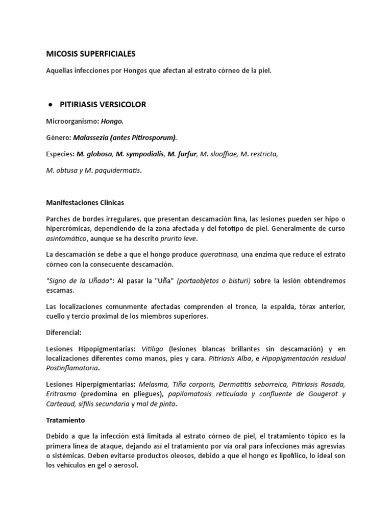Micosis Superficiales: Guía Clínica | PDF | Tecnología