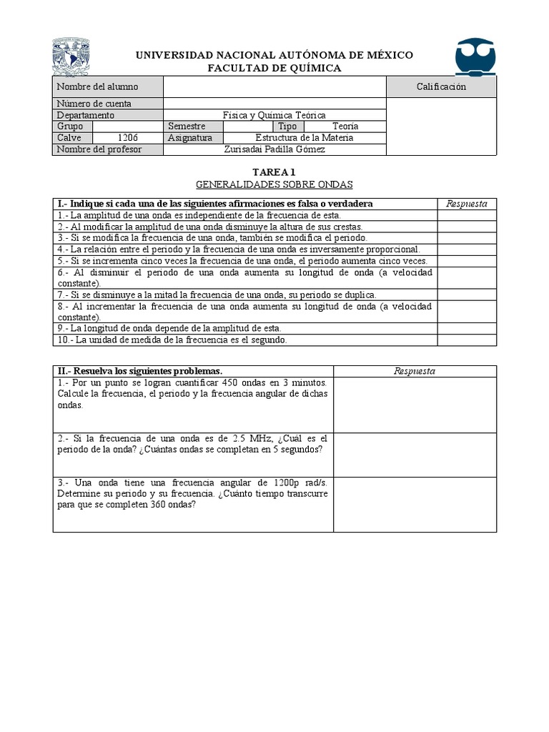 EM - Tarea 1. Generalidades Sobre Ondas. | PDF