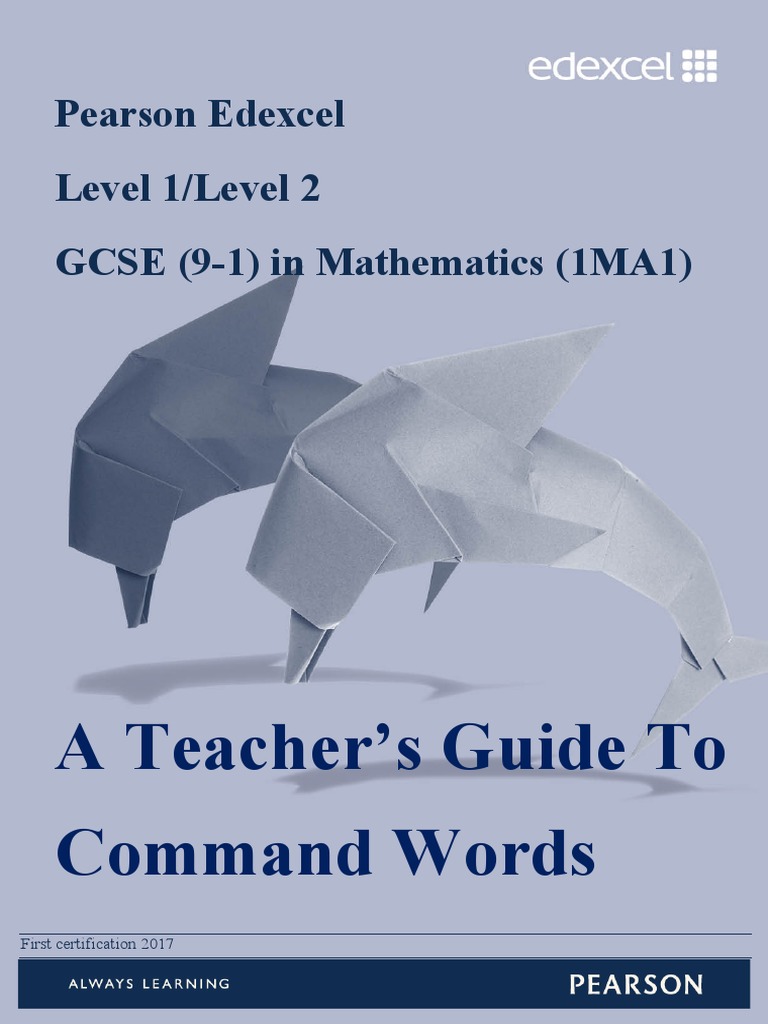 Gcse 9 1 A Teacher Guide To Command Words Download Free Pdf