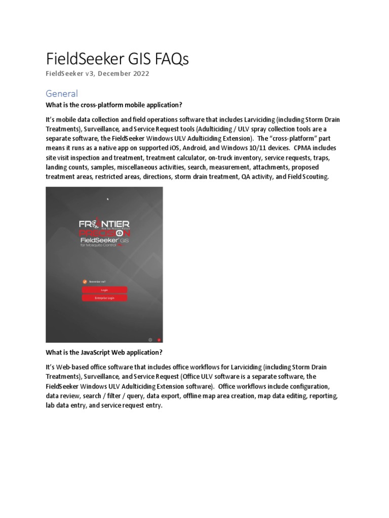 FieldSeeker Core and Windows ULV FAQ 2022 | Download Free PDF | Arc Gis | Esri