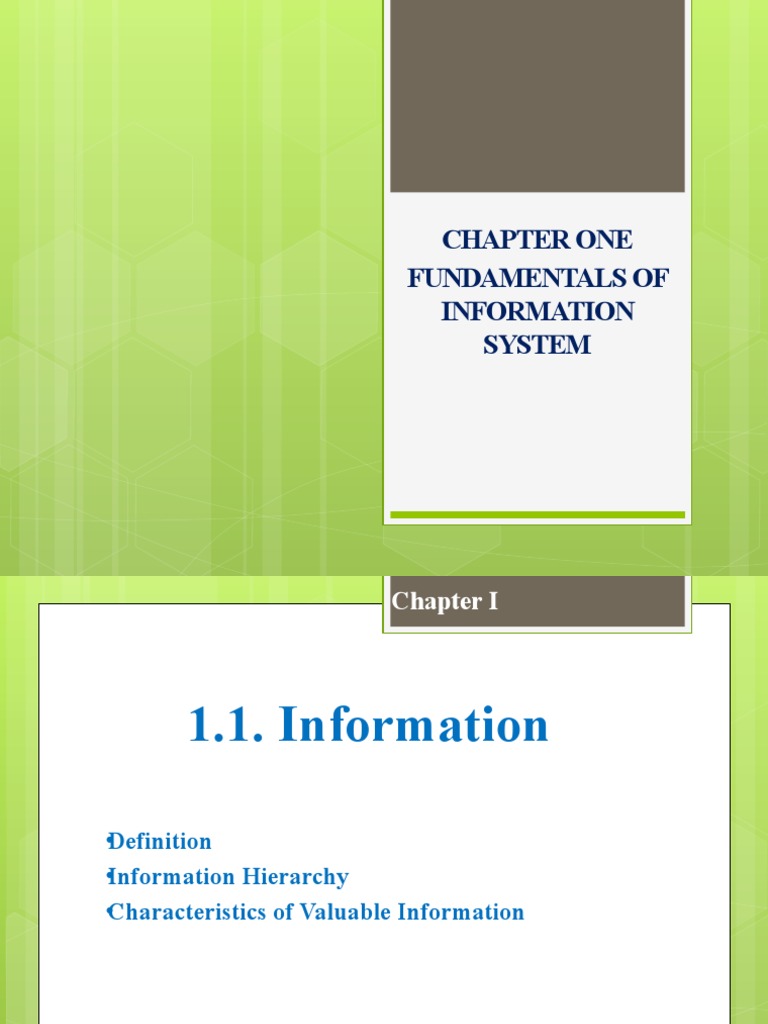 Chapter 1 BIS | Download Free PDF | System | Information