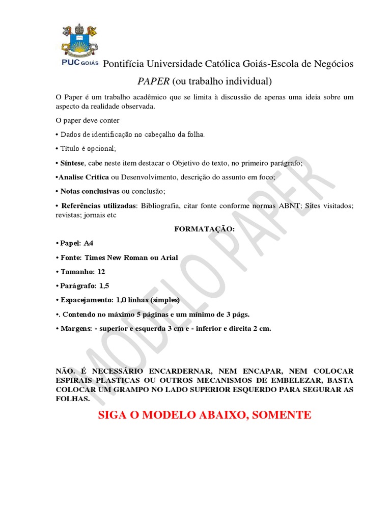 Modelo Paper | PDF