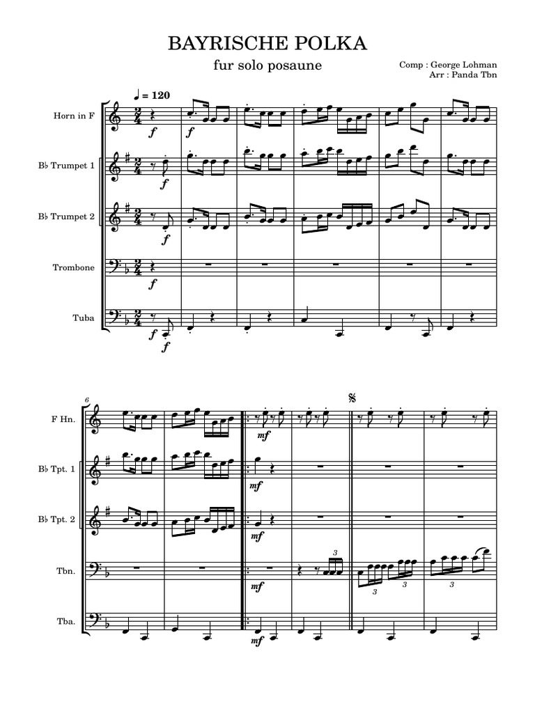 Bayrische Polka-Score - and - Parts | PDF | Musical Compositions ...