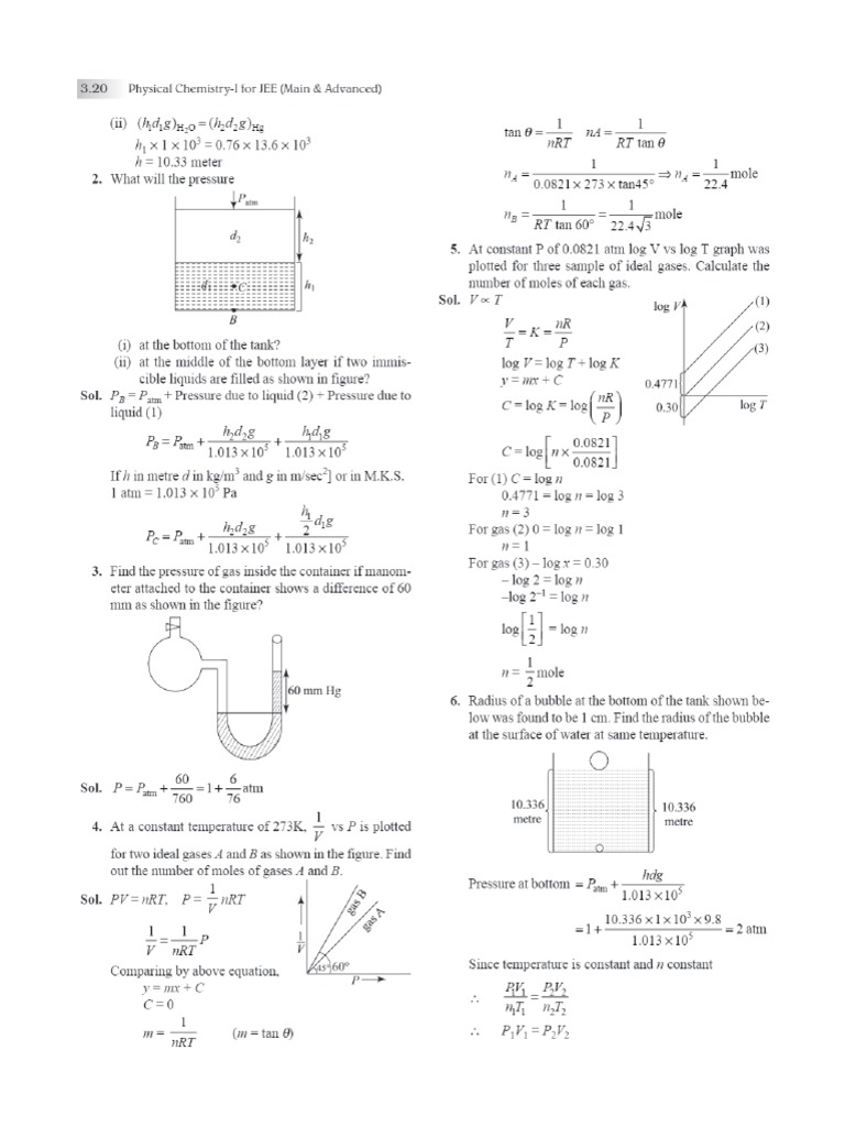 Gaseous States-Solved Examples & Exercises | PDF