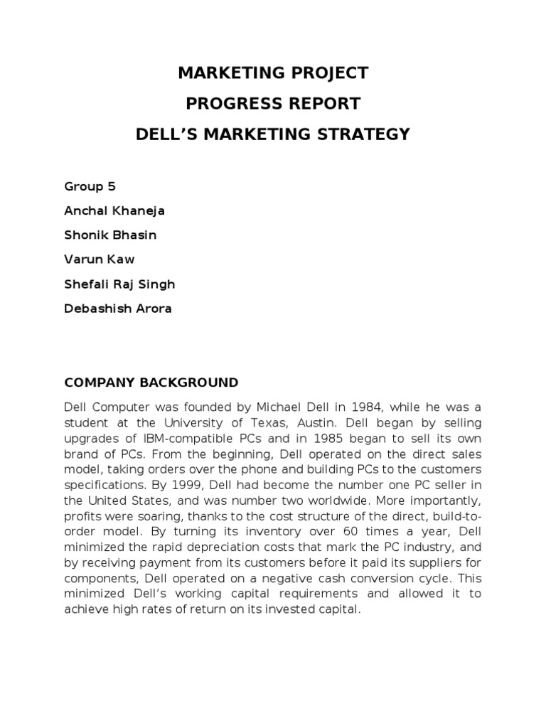 Dell Report | PDF | Dell | Marketing Strategy