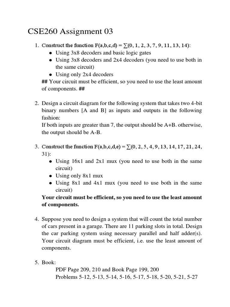 CSE260 Section 15 & 16 (Assignment 03) - Spring2023 | PDF