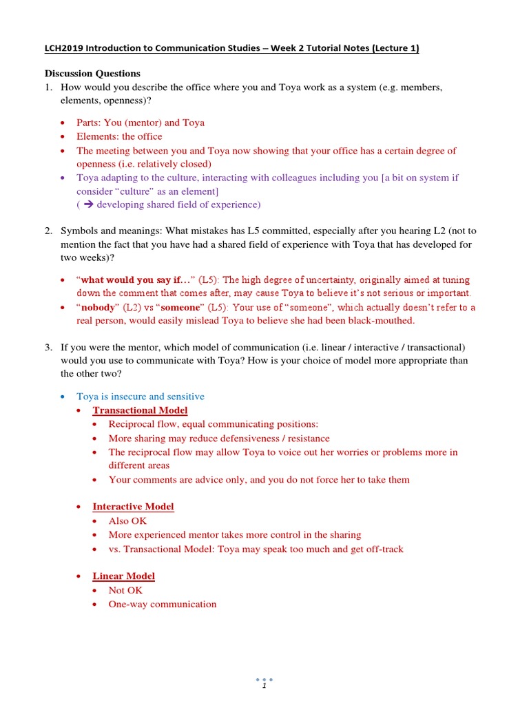 LCH2019 - Week 02 Tutorial Suggested Answer Student | PDF LCH2019 - Week 02 Tutorial Suggested Answer Student | PDF