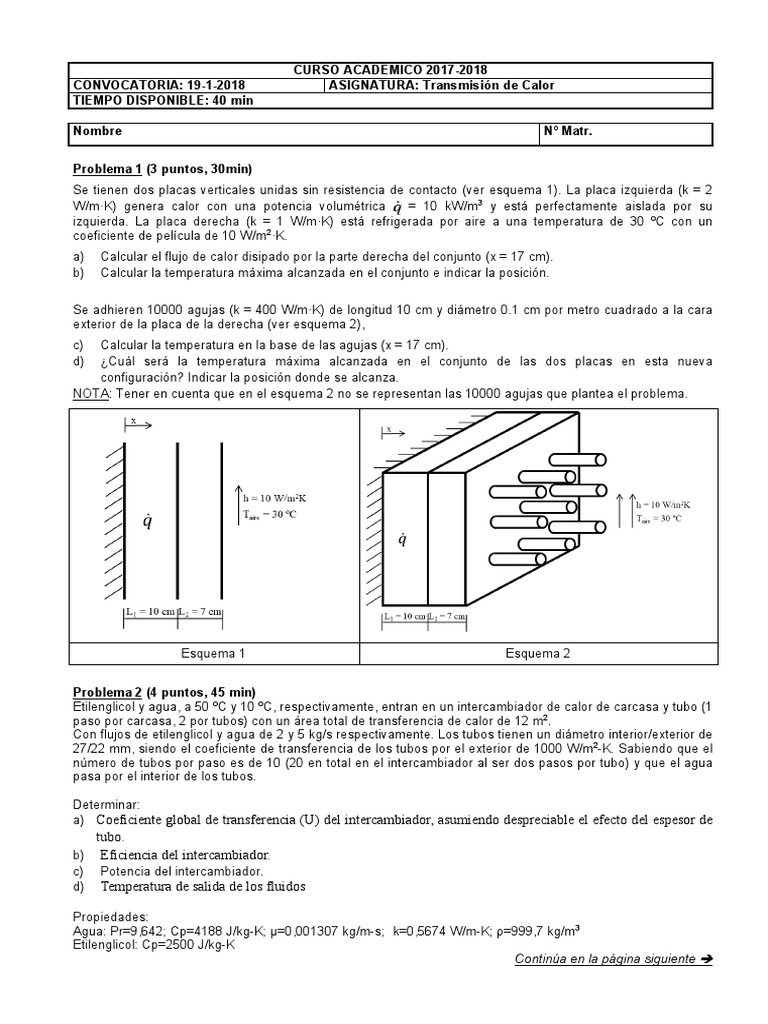 Problemas de transmisión de calor en configuraciones complejas | PDF | Intercambiador de calor ...