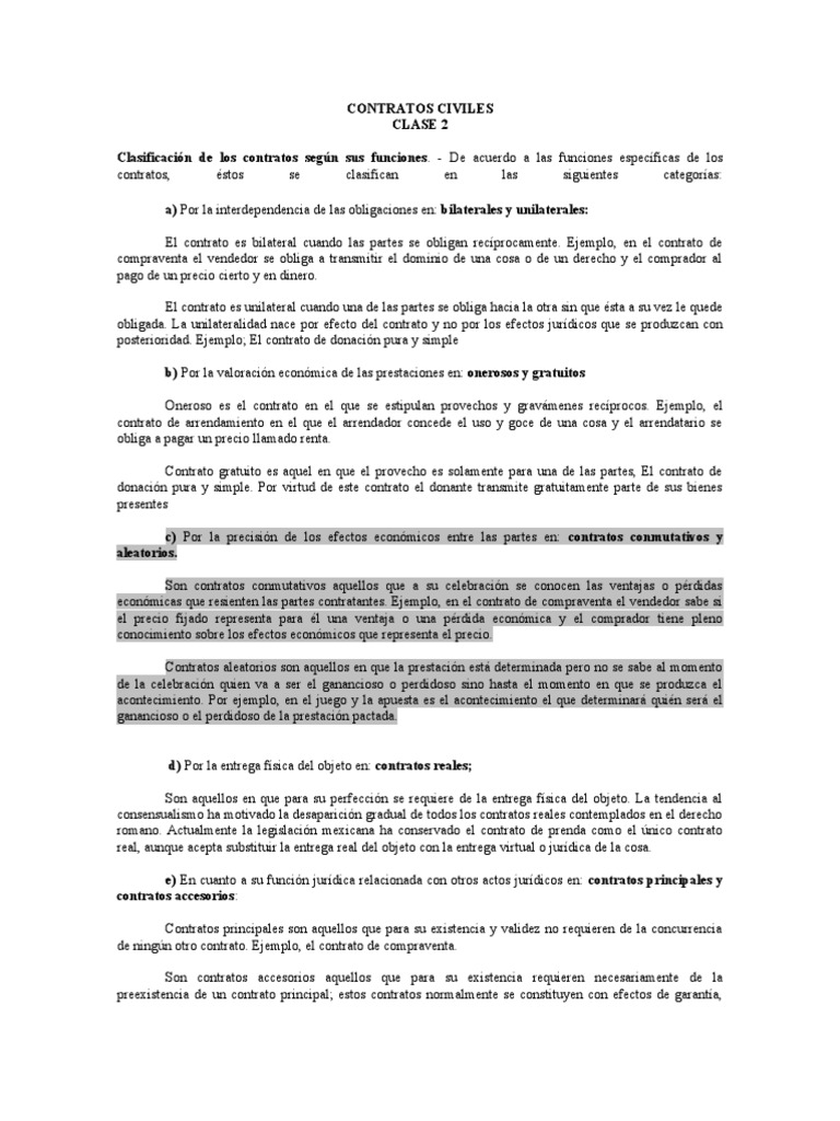 CLASE 2 Contratos Civiles | PDF | Ley común | Derecho privado