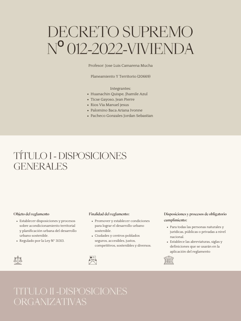 G2-Decreto Supremo #012-2022-Vivienda | PDF | Planificación urbana | Zonificación