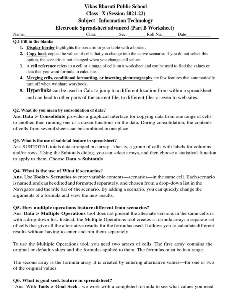 Spreadsheet Features and Goal Seek Guide | PDF | Spreadsheet | Worksheet